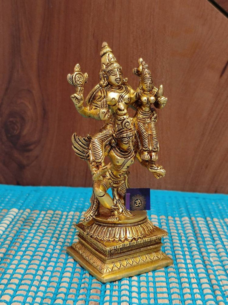 Mount of Vishnu 13cm Brass Idol of Garuda Narayan Vishnu - Etsy