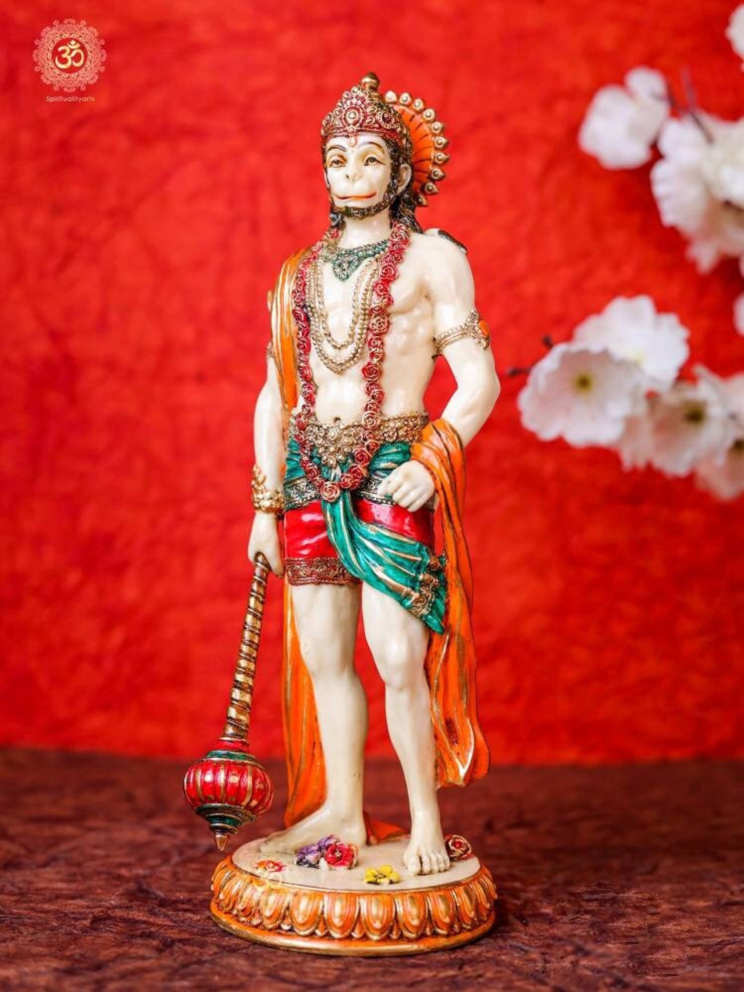 Hanuman Statue: 10.2" Culture Marble Monkey God for Altar - Etsy