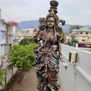 Radha Statue Bronze Finish Radha Sculpture ,radha Rani Idol , Goddess ...