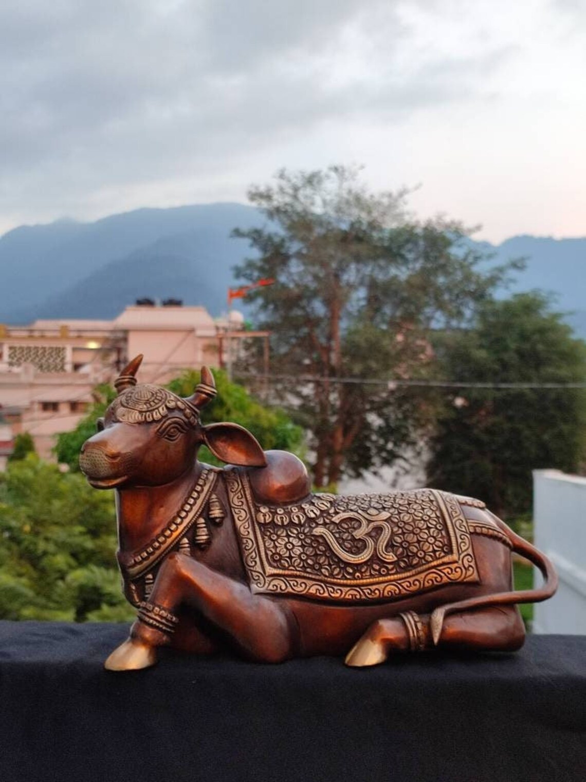Nandi Statue 20 Cm Traditional Work Brass Nandi Sculpture a - Etsy