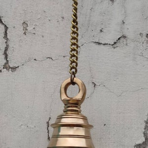 Brass Hanging Bell - Bell With Chain a Home Temple / Office / Hotel ...