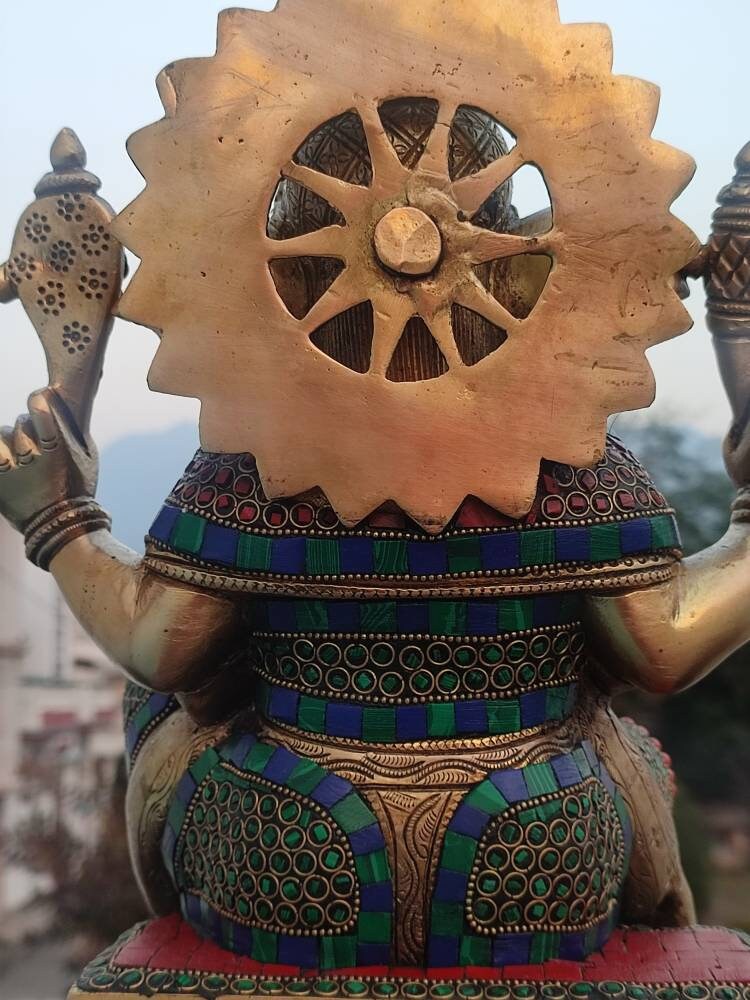 Big Ganesha Statue God Luck God 14 Inch Lord of Wisdom Brass - Etsy