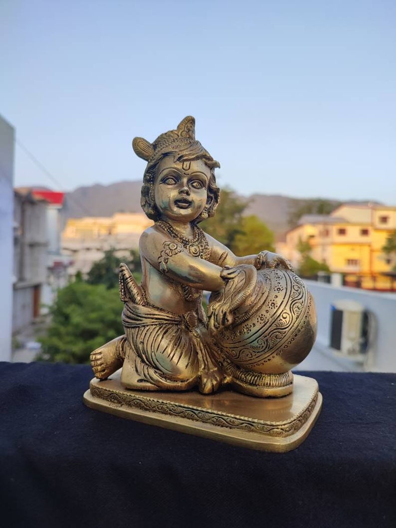 Buy Krishna Statue Baby Krishna Statue God of Love Krishna Brass Online ...