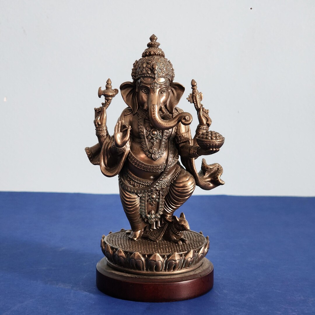 Ganesha Statue - Good Luck God Lord of Wisdom Ganapati Idol - Vinayaka ...
