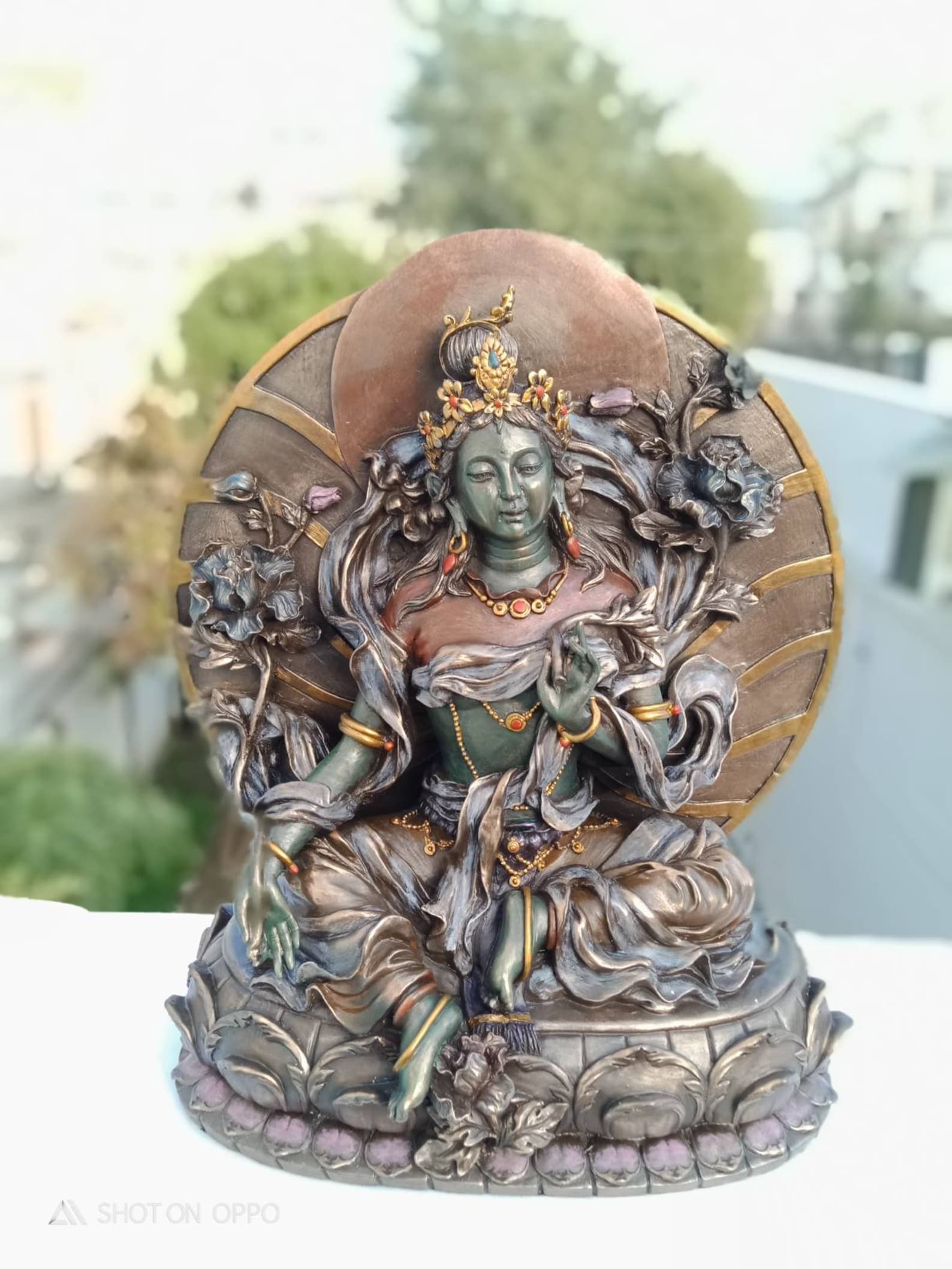 Green Tara statue for decorative Collections Tibetan Figures | Etsy