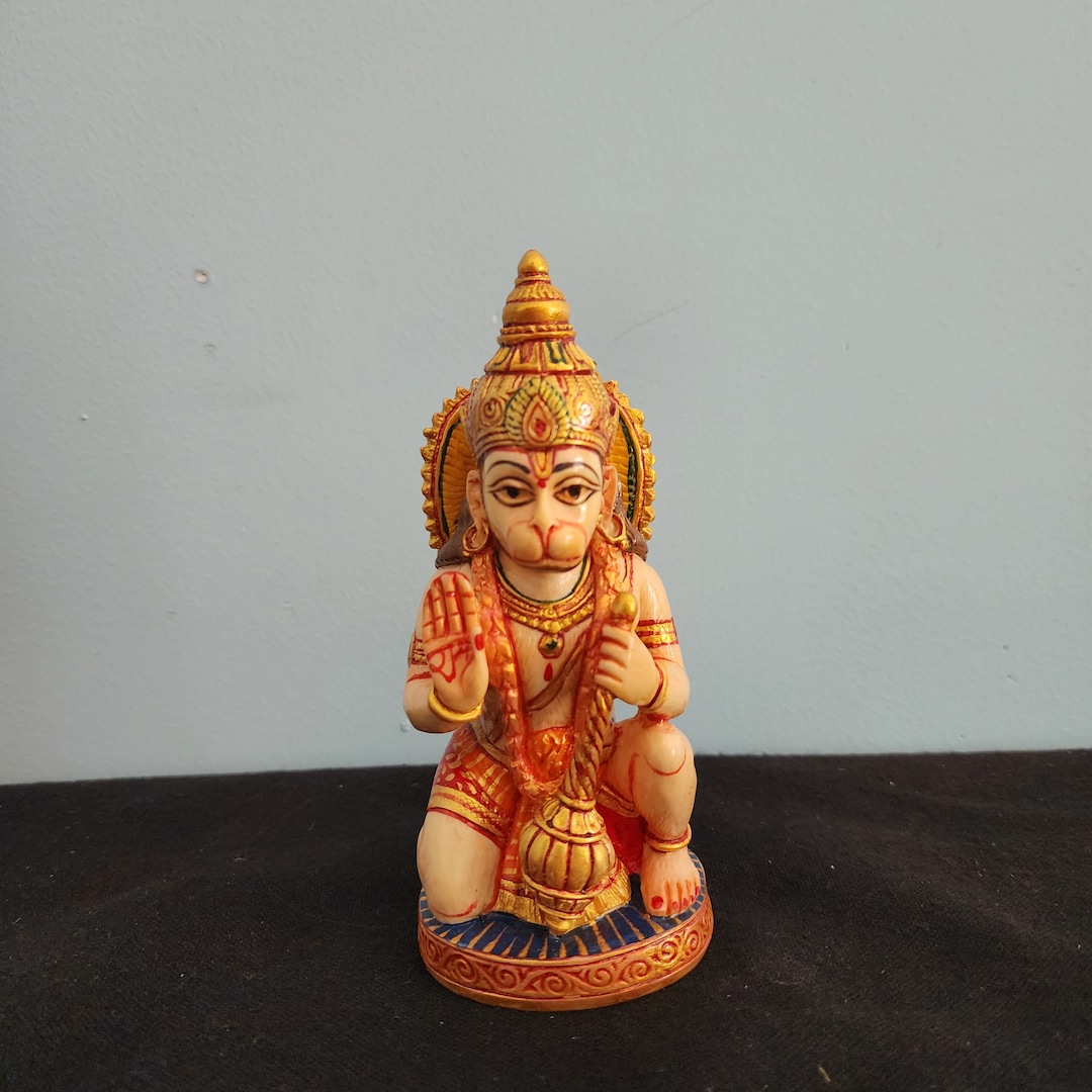 Hanuman Statue: 5.5" Culture Marble Altar and Temple God - Etsy