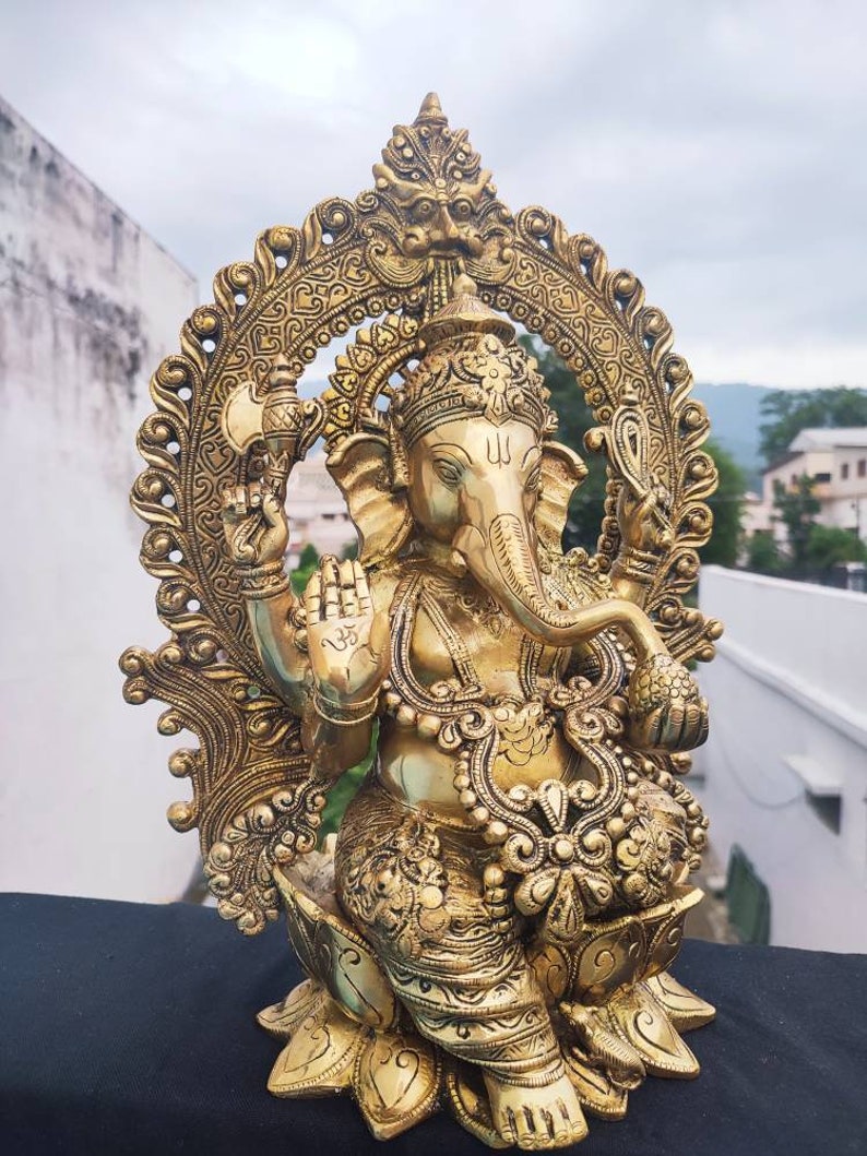 Ganesha Statue 16 inch Lord Ganesha Statue Brass Ganesh | Etsy