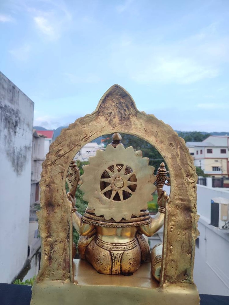 Ganesha Statue 42 cms Lord Ganesha Statue Brass Singhasan | Etsy