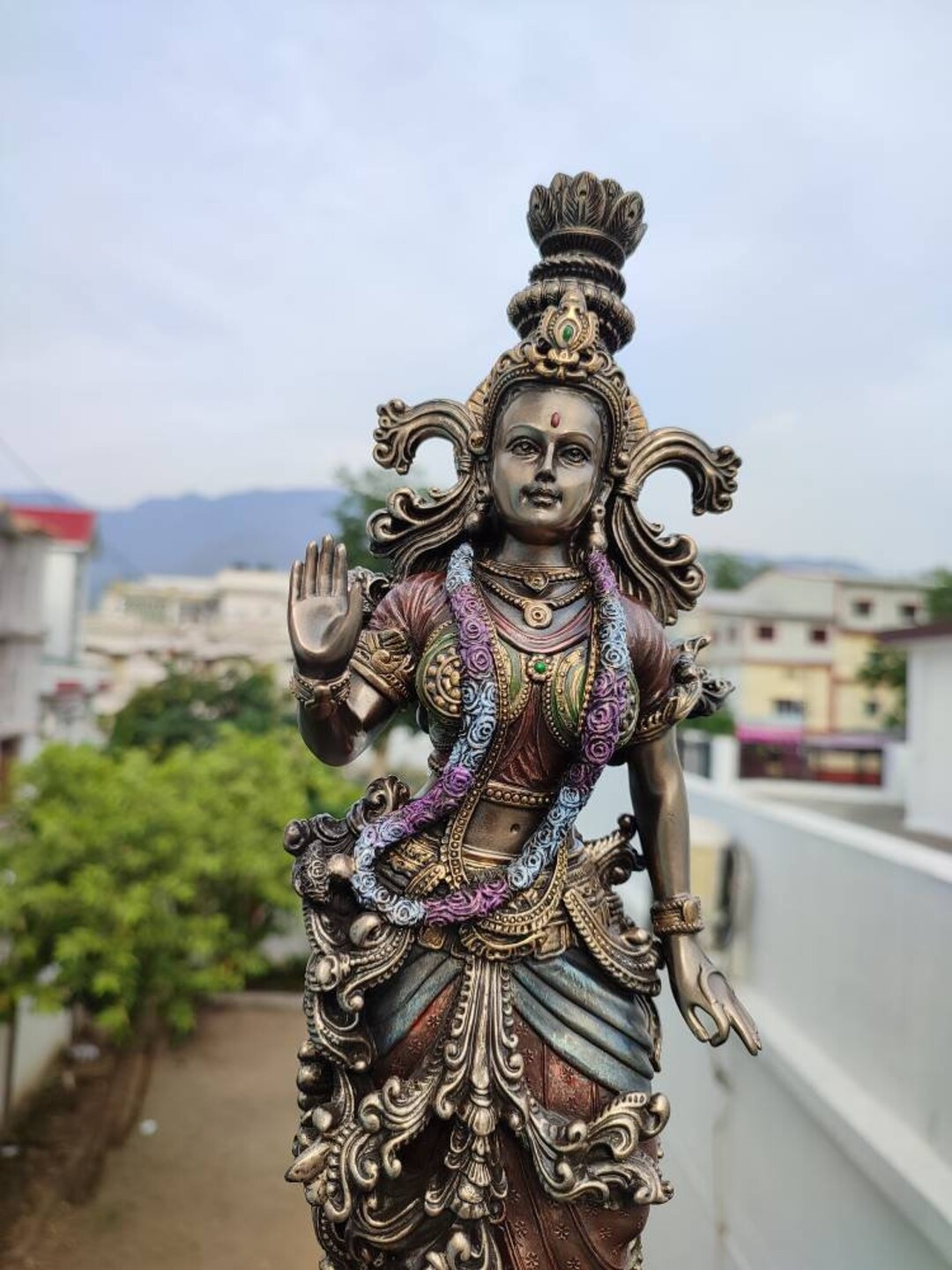 Radha Statue Bronze Finish Radha Sculpture ,radha Rani Idol , Goddess ...