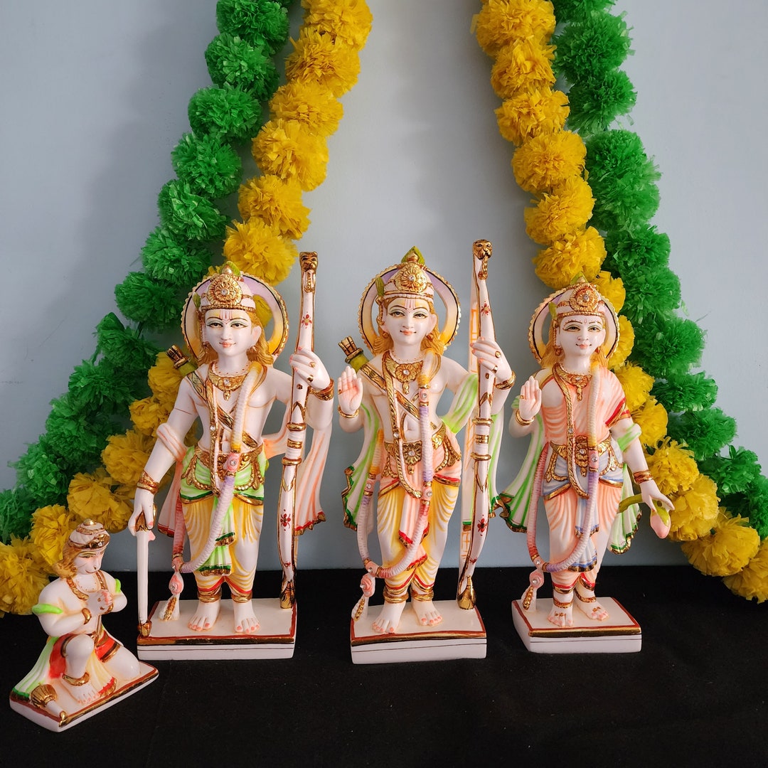 Ram Darbar - Lord Rama Darbar , Rama and Sita Idol , 12" Inch , Vintage ...