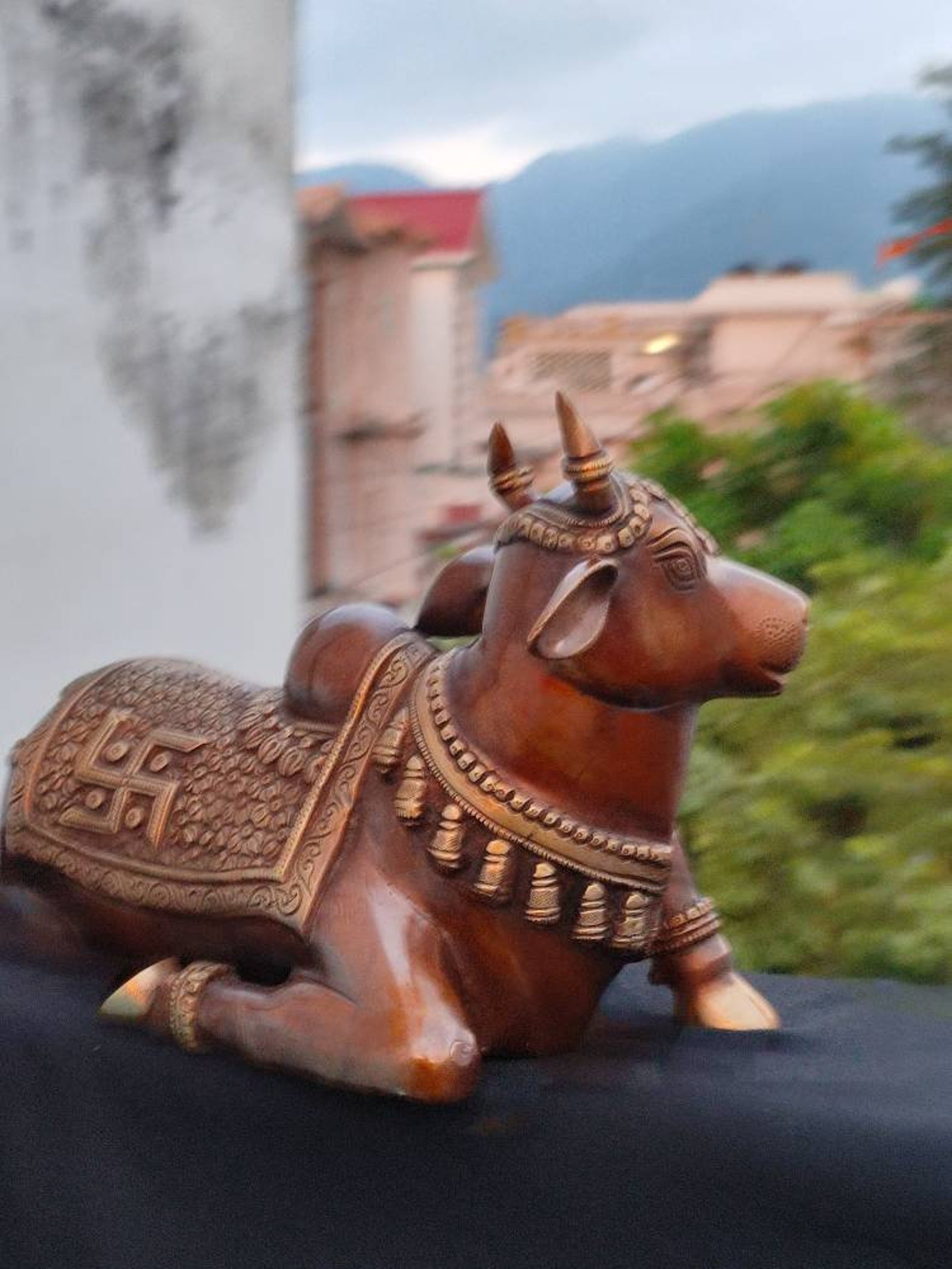 Nandi Statue 20 Cm Traditional Work Brass Nandi Sculpture a - Etsy