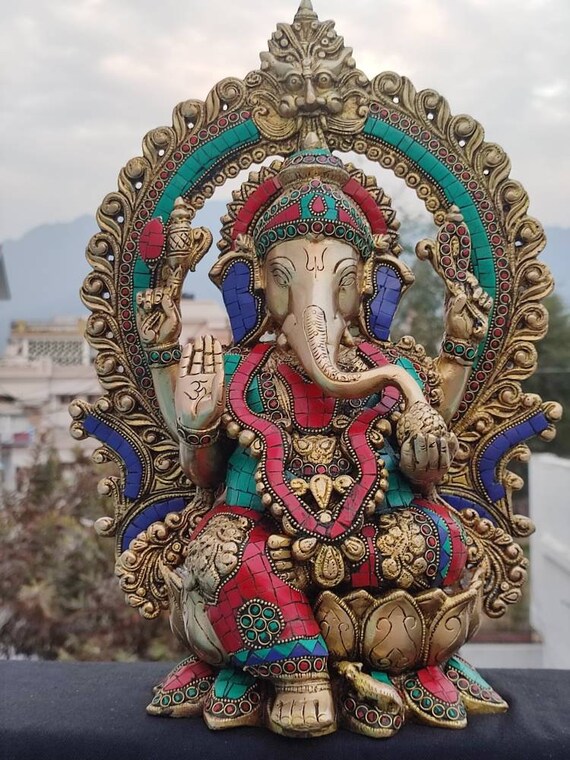 Ganesha Statue 16 Inch Lord Ganesha Statue Brass Ganesh | Etsy
