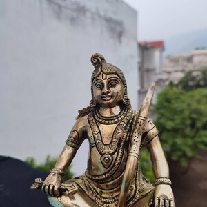 Rama Statue Brass Rama in Childhood Sitting Rama Idol 18 Cm - Etsy