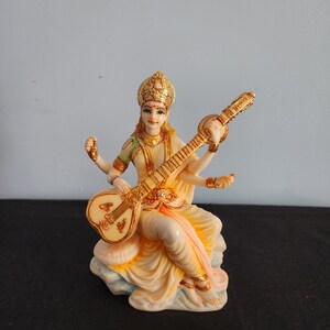 Saraswati Statue 5.5inch Culture Marble Hans Saraswati Idol , Savitri ...