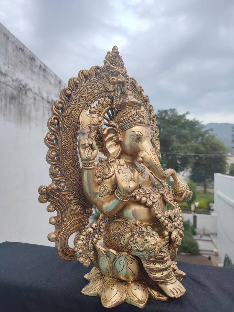 Ganesha Statue 16 inch Lord Ganesha Statue Brass Ganesh | Etsy