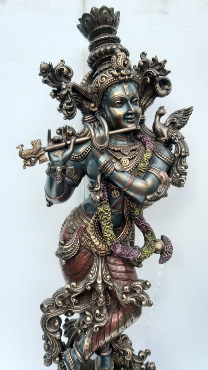 Krishna Statue 30 Inch Lord Krishna Standing Krishna - Etsy
