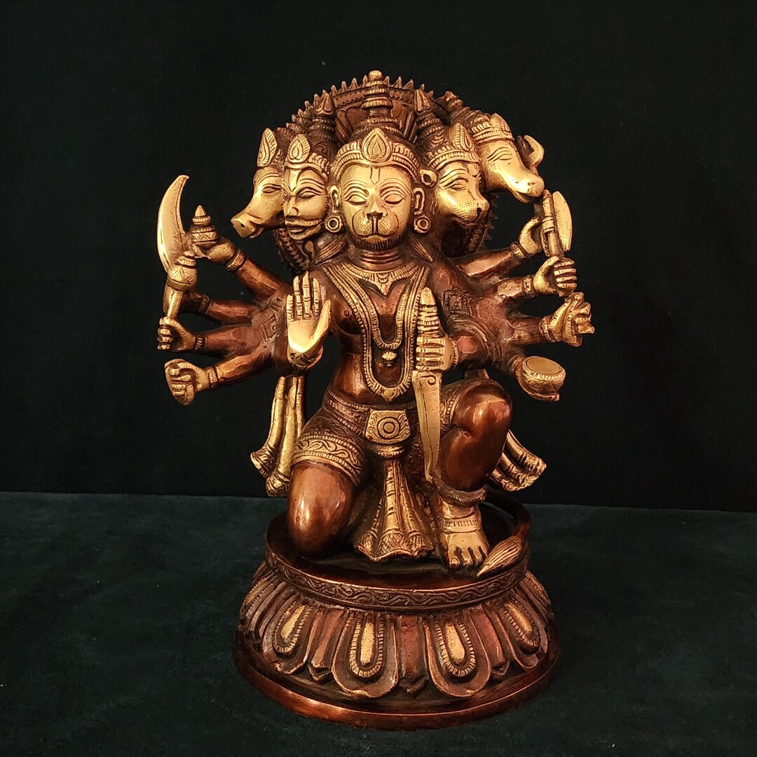 Hanuman Statue - 10 Inch Brass Panchmukhi Hanuman Statue | Ram Bhakt ...