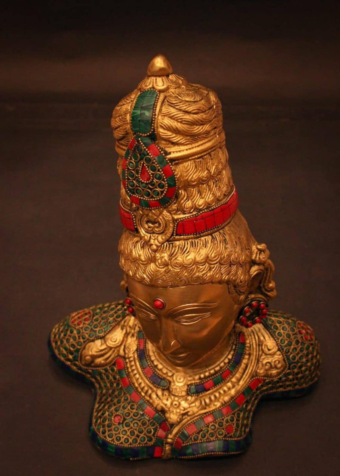 Parvati Bust parvati head statue Brass parvati Deities | Etsy