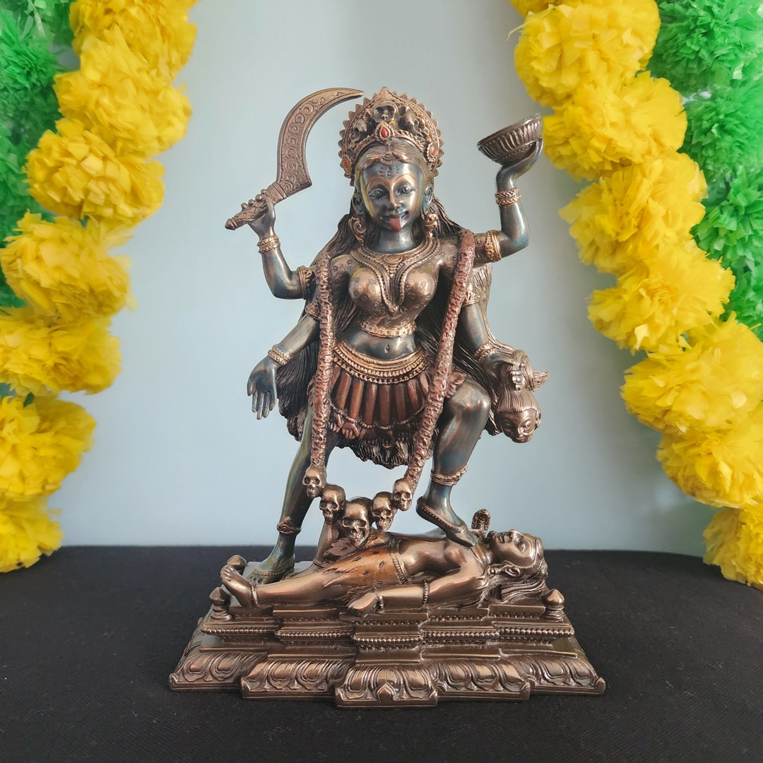 8" Kali Statue, Hindu Goddess Kalika, Tantric Decor - Etsy