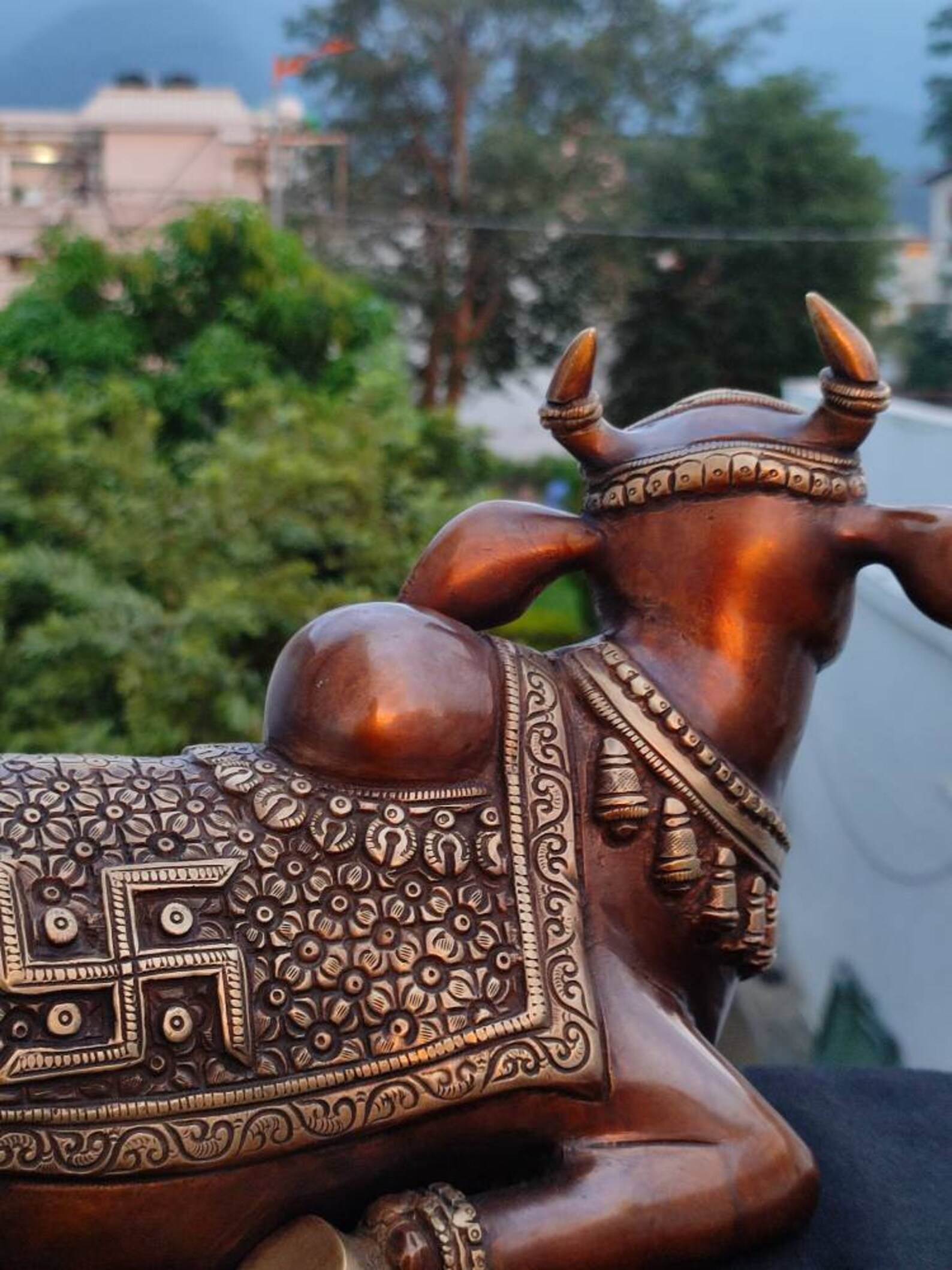 Nandi Statue 20 Cm Traditional Work Brass Nandi Sculpture a - Etsy