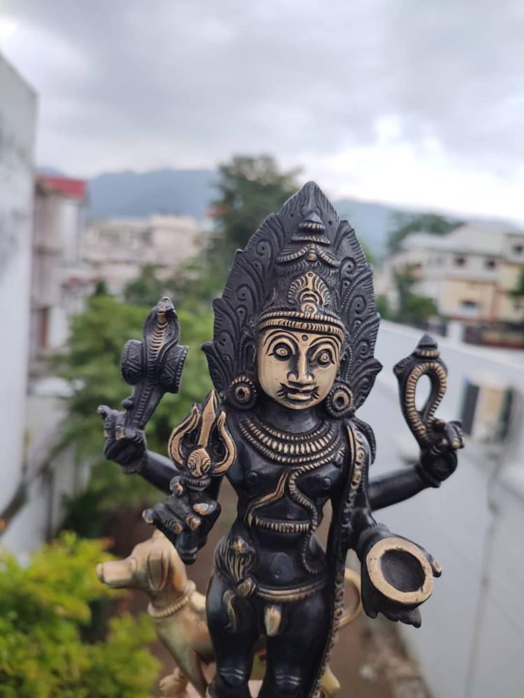 Schwarze Bhairav Statue 30 cm Stehender Lord Kala Bhairava - Etsy.de