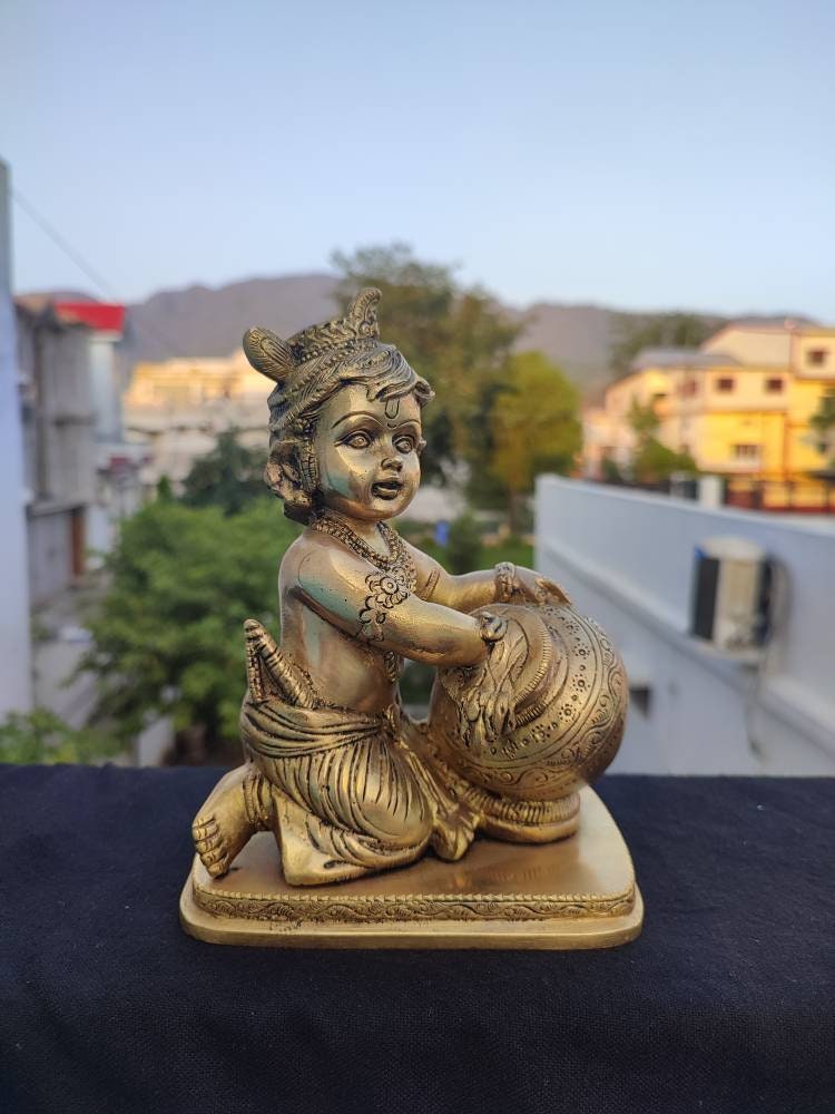 Krishna Statue Baby Krishna Statue God of Love Krishna Brass - Etsy Canada