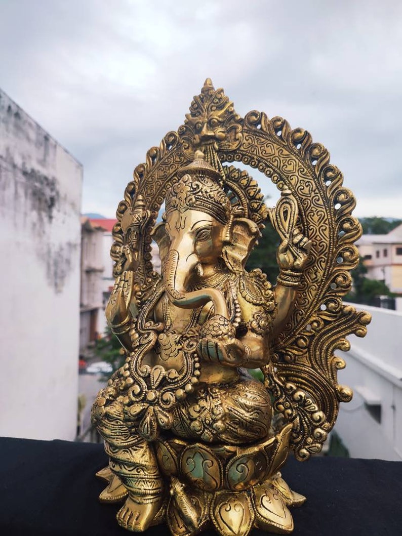 Ganesha Statue 16 inch Lord Ganesha Statue Brass Ganesh | Etsy