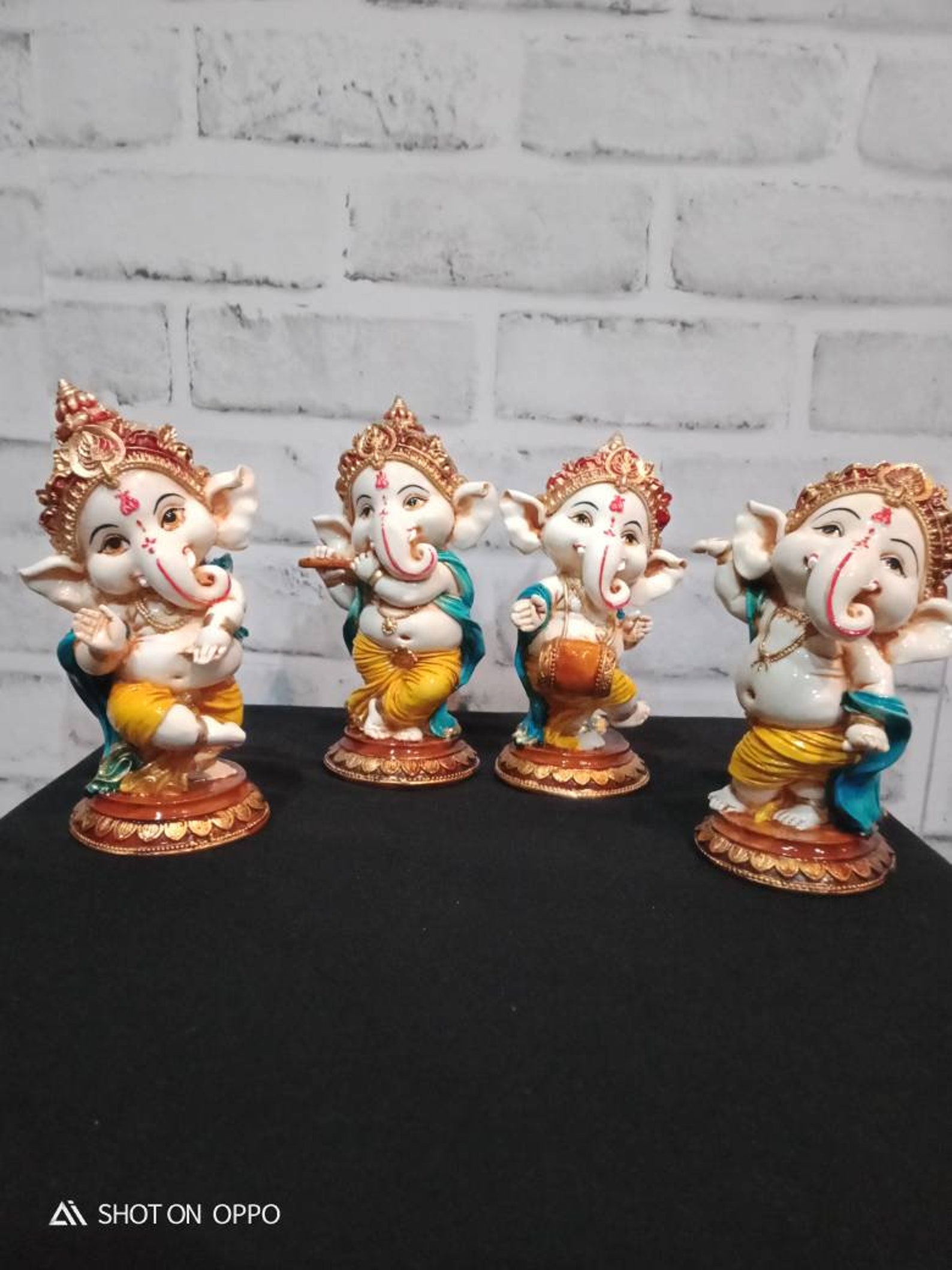 Ganesha Statue 5.5 Inch Musical Set of Ganesha Idol | Etsy