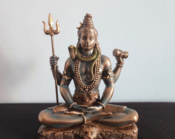 Shiva Statue - 6" Inches Lord Shiva With Moon ,lord Shiva Idol for ...