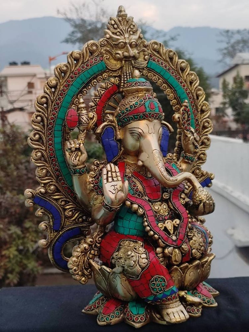 Ganesha Statue 16 Inch Lord Ganesha Statue Brass Ganesh | Etsy