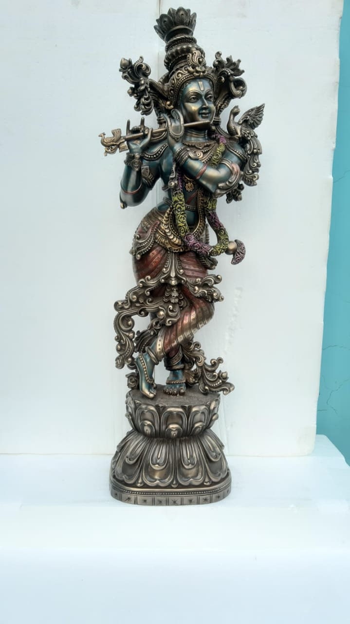 Krishna Statue 30 Inch Lord Krishna Standing Krishna - Etsy