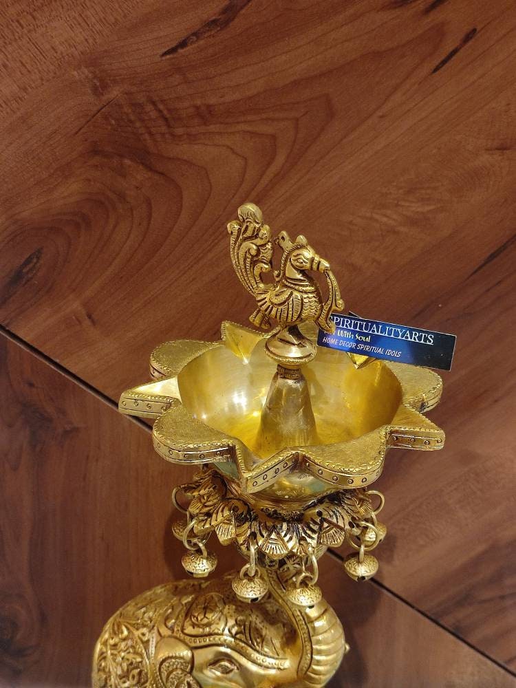 Brass Elephant Diya: 18