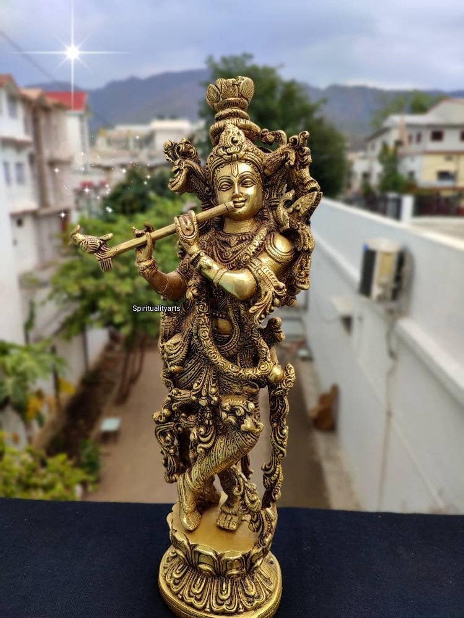 Krishna Statue 15 inch Lord Krishna Standing Krishna | Etsy