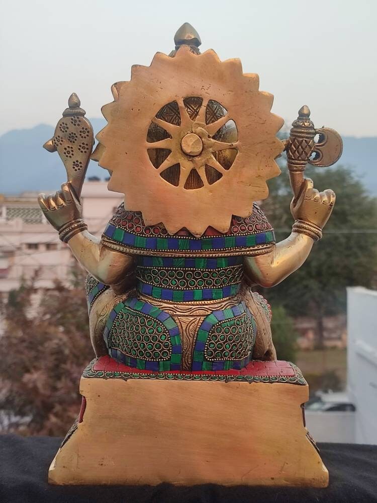 Big Ganesha Statue God Luck God 14 Inch Lord of Wisdom Brass - Etsy