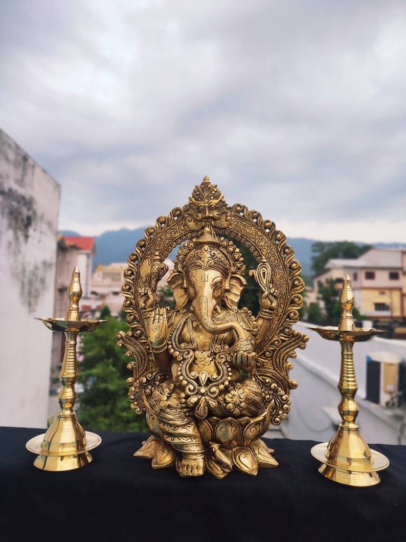 Ganesha Statue 16 inch Lord Ganesha Statue Brass Ganesh | Etsy