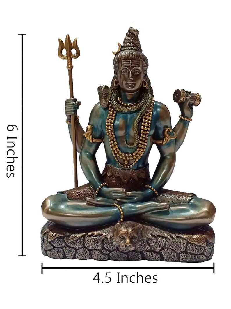 Shiva Statue 6 Inches Lord Shiva With Moon lord Shiva - Etsy