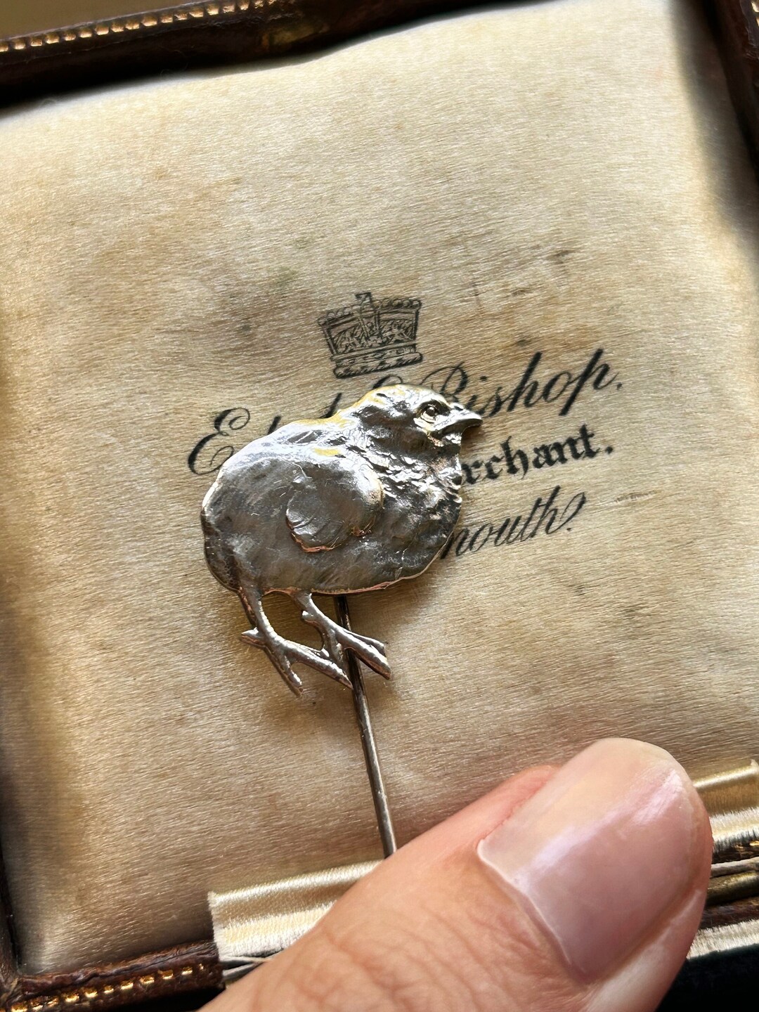 Antique Silver Little Bird Hat Pin - Etsy