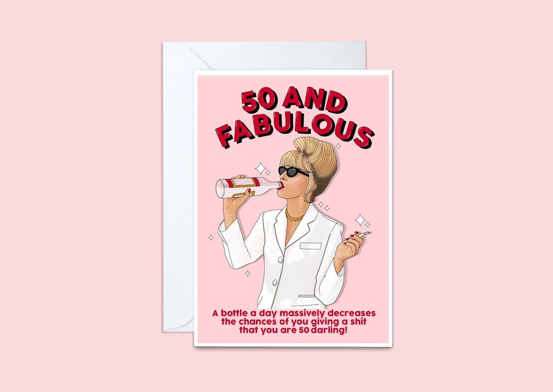 Funny Personalised Ab Fab Birthday Card / Absolutely Fabulous - Etsy