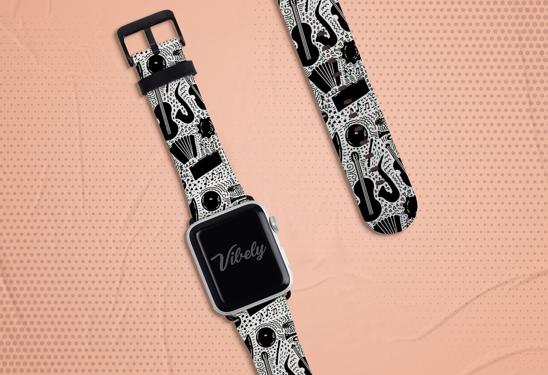 Music Pattern Apple Watch Band 38/40/41 mm 42/44/45 mm for - Etsy France