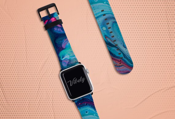 Blue Paint Apple Watch Band 38mm-40 Mm and 42mm-44mm | Etsy