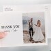 LAURA Simple Wedding Thank You Post Card With Photo, Includes Your ...