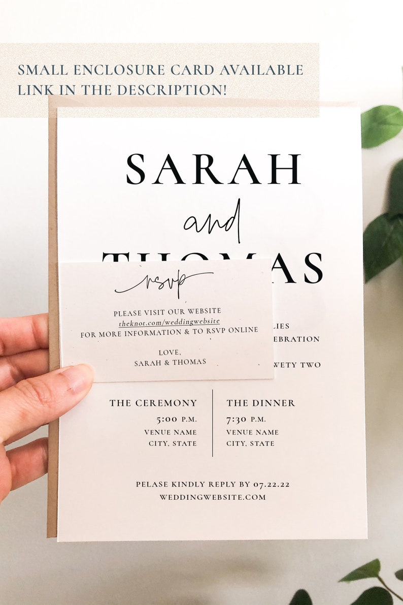 ARIA Wedding Invitation Printed Wedding Invite A7 Card - Etsy