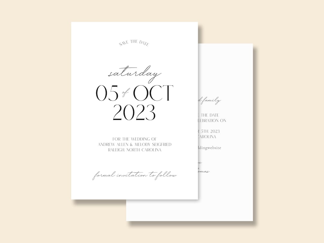 WANDA | Save the Date Card, A7 Card With Free Envelopes, Envelope ...