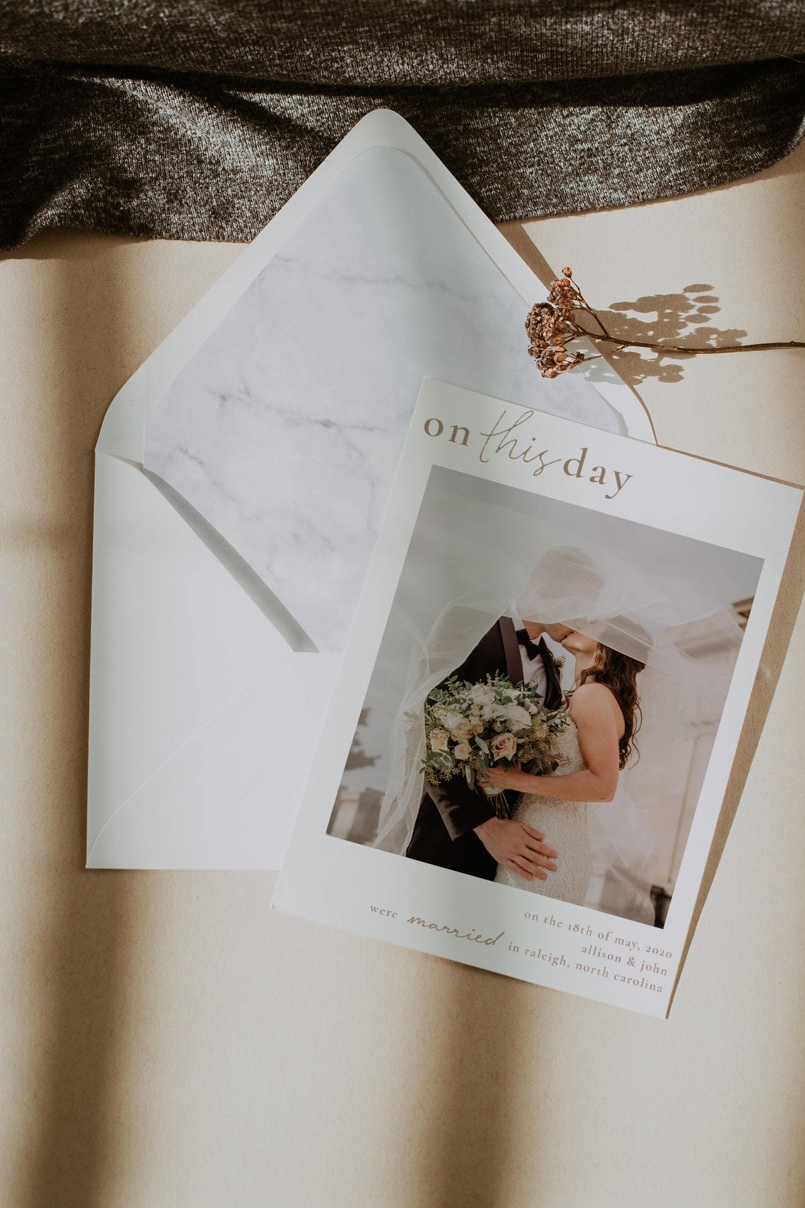 IDA Wedding Celebration Announcement With Photo Envelope is | Etsy