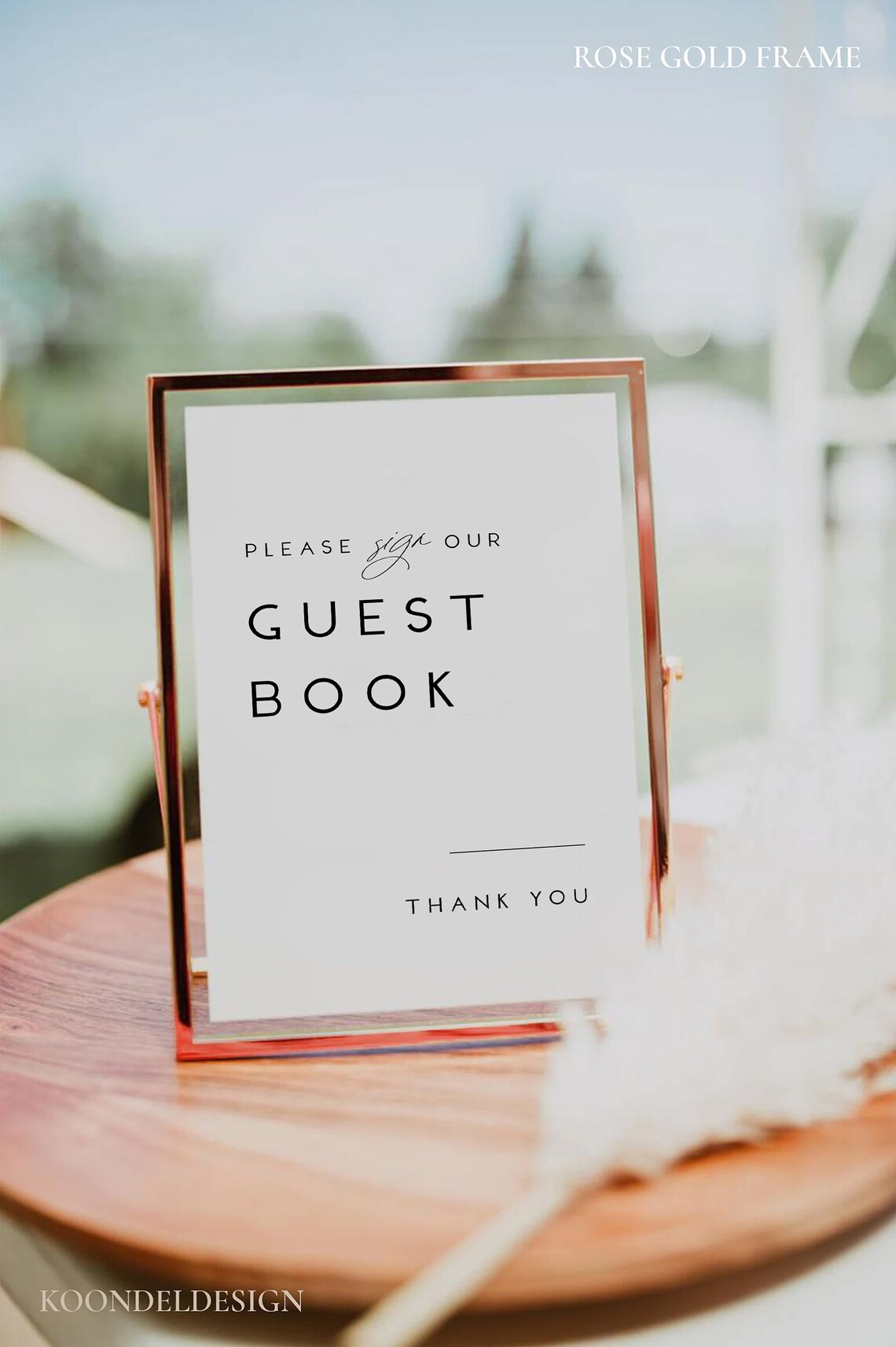 ANA | Guestbook Sign for Weddings Welcome Table, DIY Printable Template ...