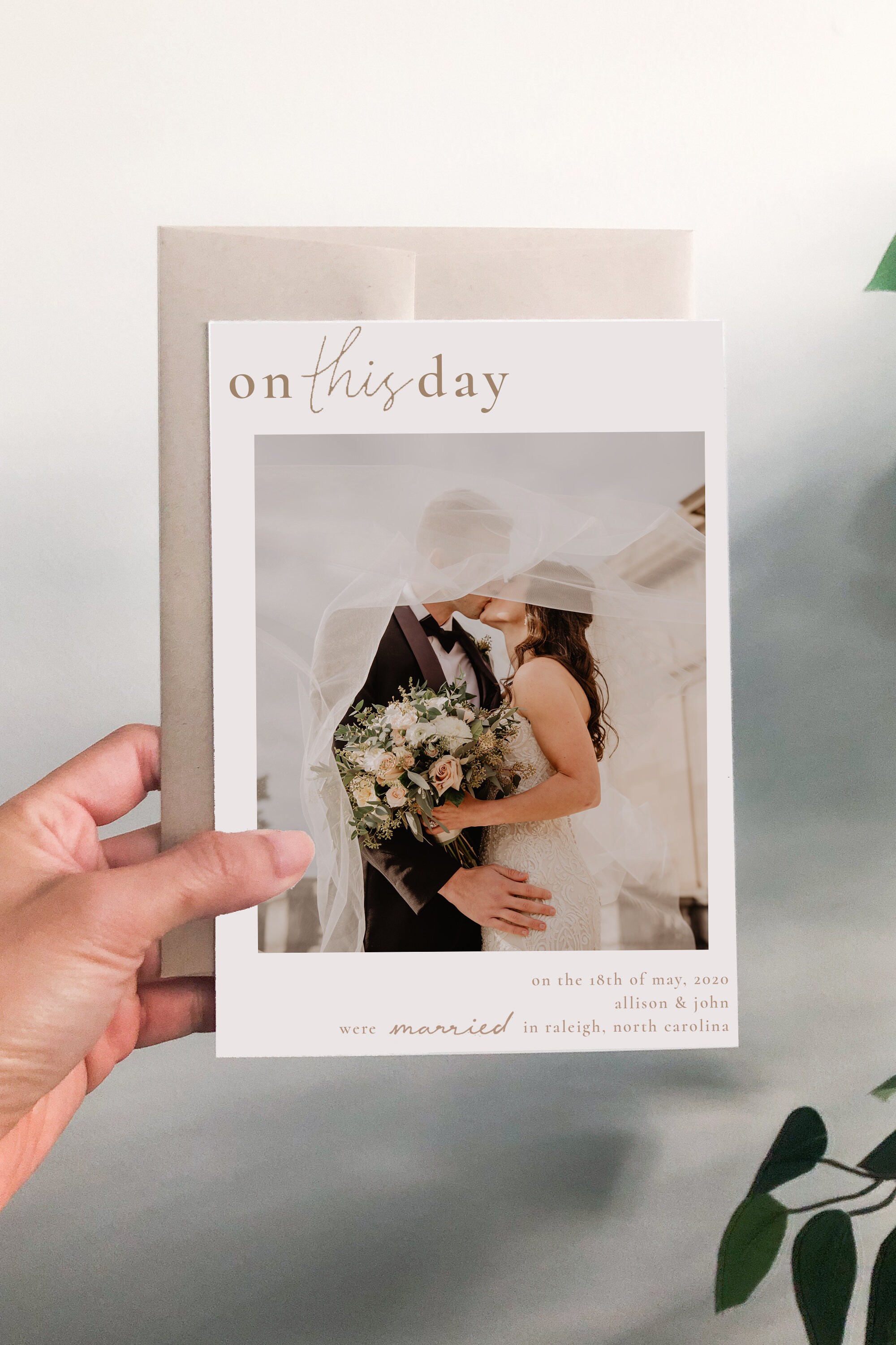 IDA Wedding Celebration Announcement With Photo Envelope is | Etsy