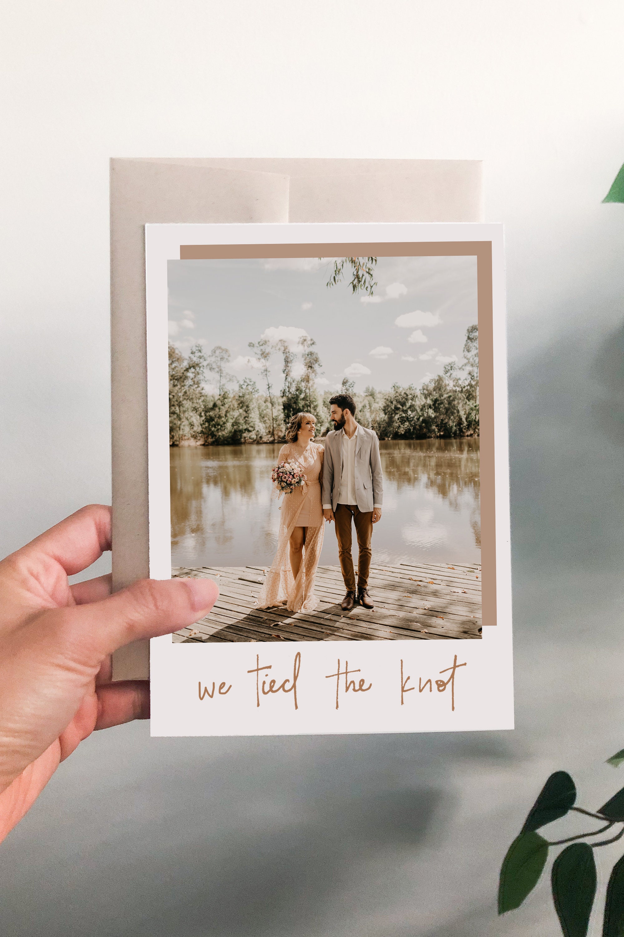 Wedding Announcement Card With Photo Featuring a Handwritten - Etsy