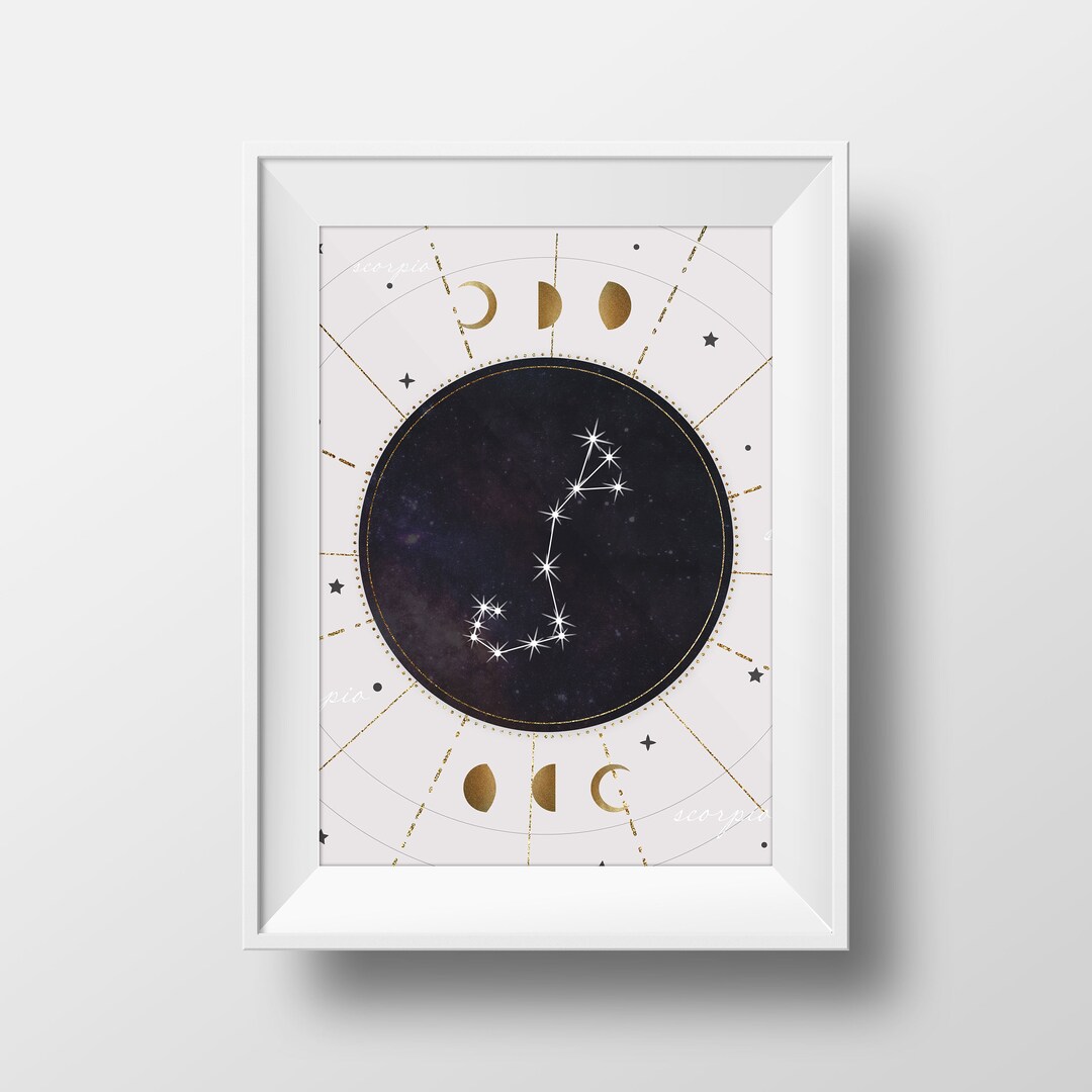 Scorpio Zodiac Print Astrology Print Astrology Wall Decor - Etsy