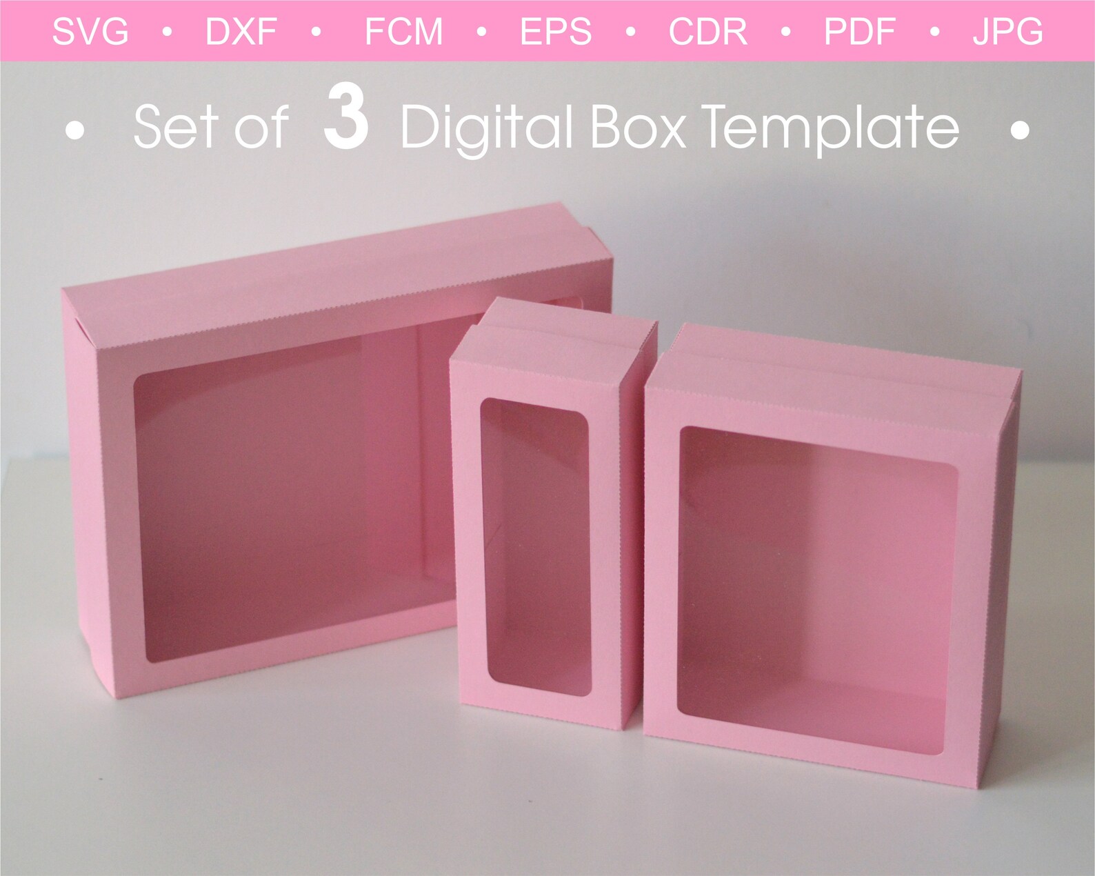 Window box template set of 3 digital box template 8x6 5x6 | Etsy