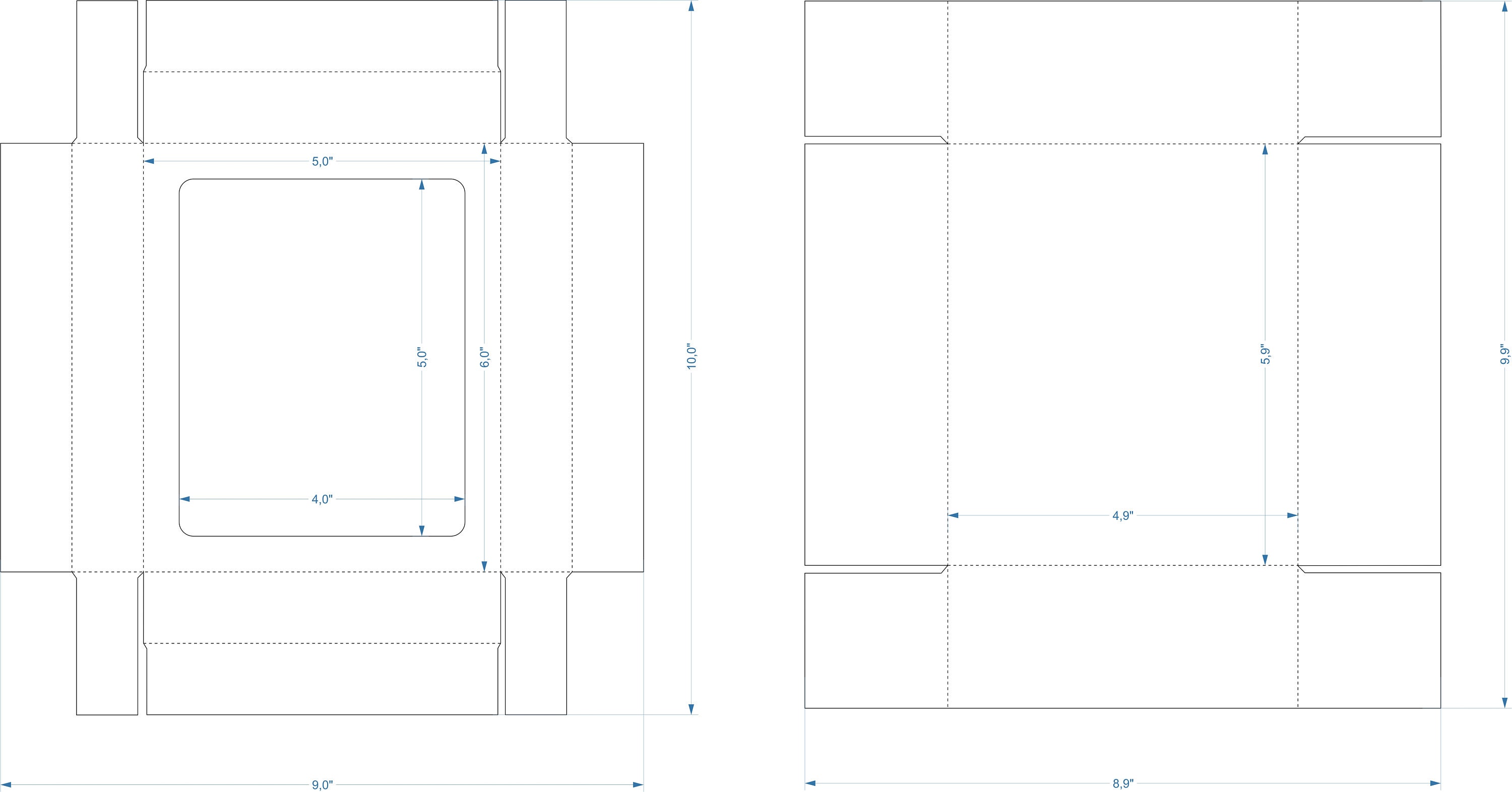 Window box template set of 2 digital box template 5x6 | Etsy